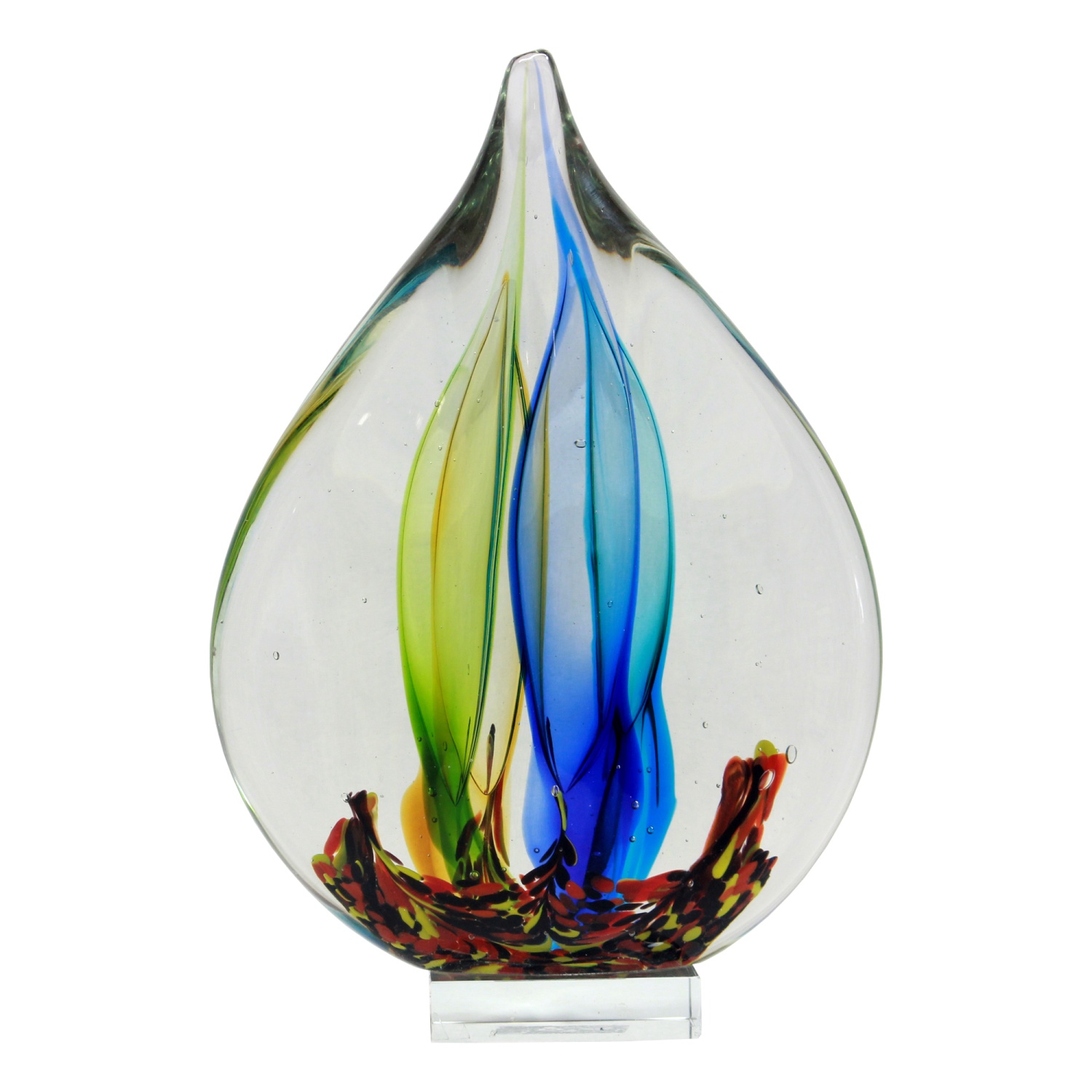 GLASS TEARDROP STATUE | KENJASPER, ABSTRACT, HAND MADE ART GLASS ...