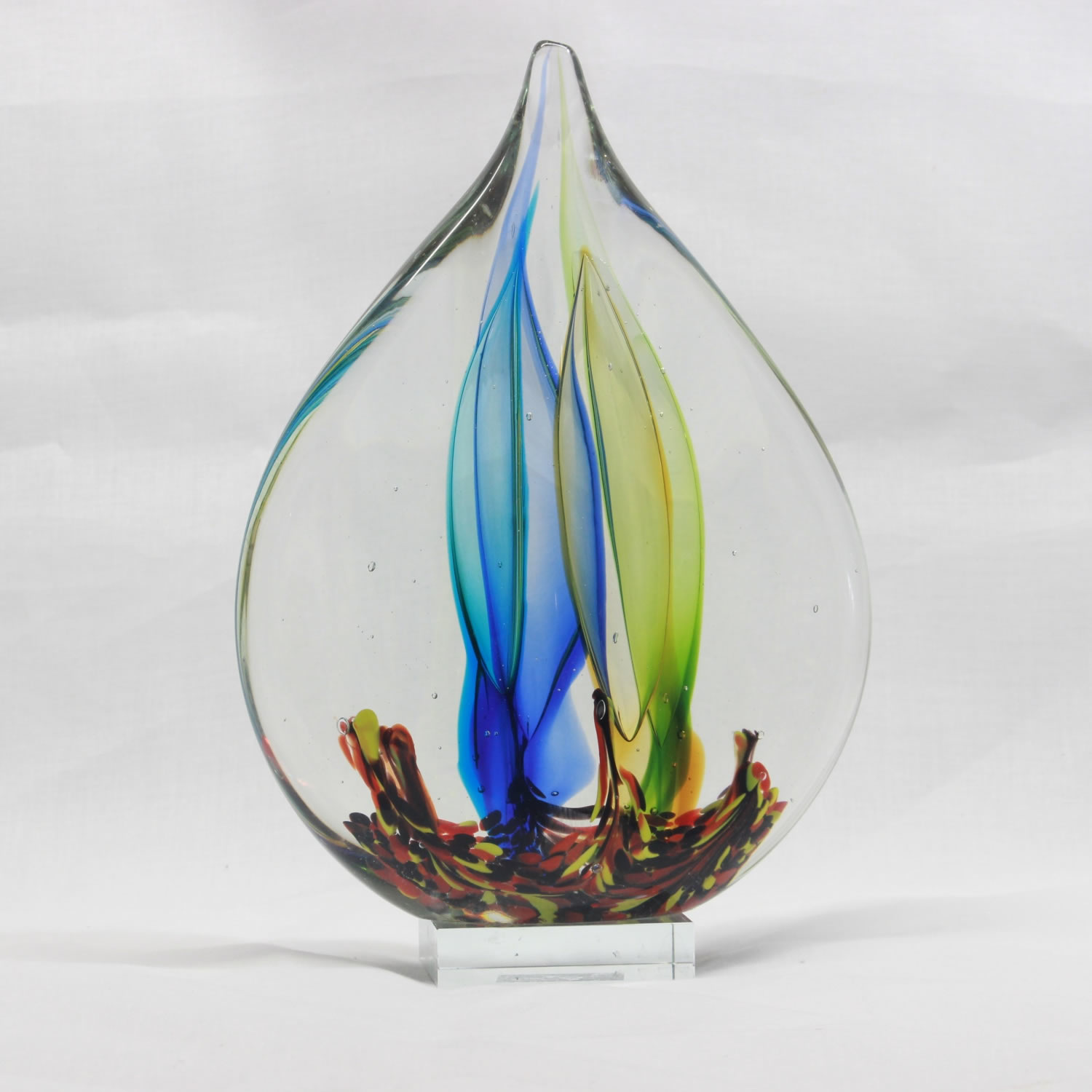 GLASS TEARDROP STATUE | KENJASPER, ABSTRACT, HAND MADE ART GLASS ...