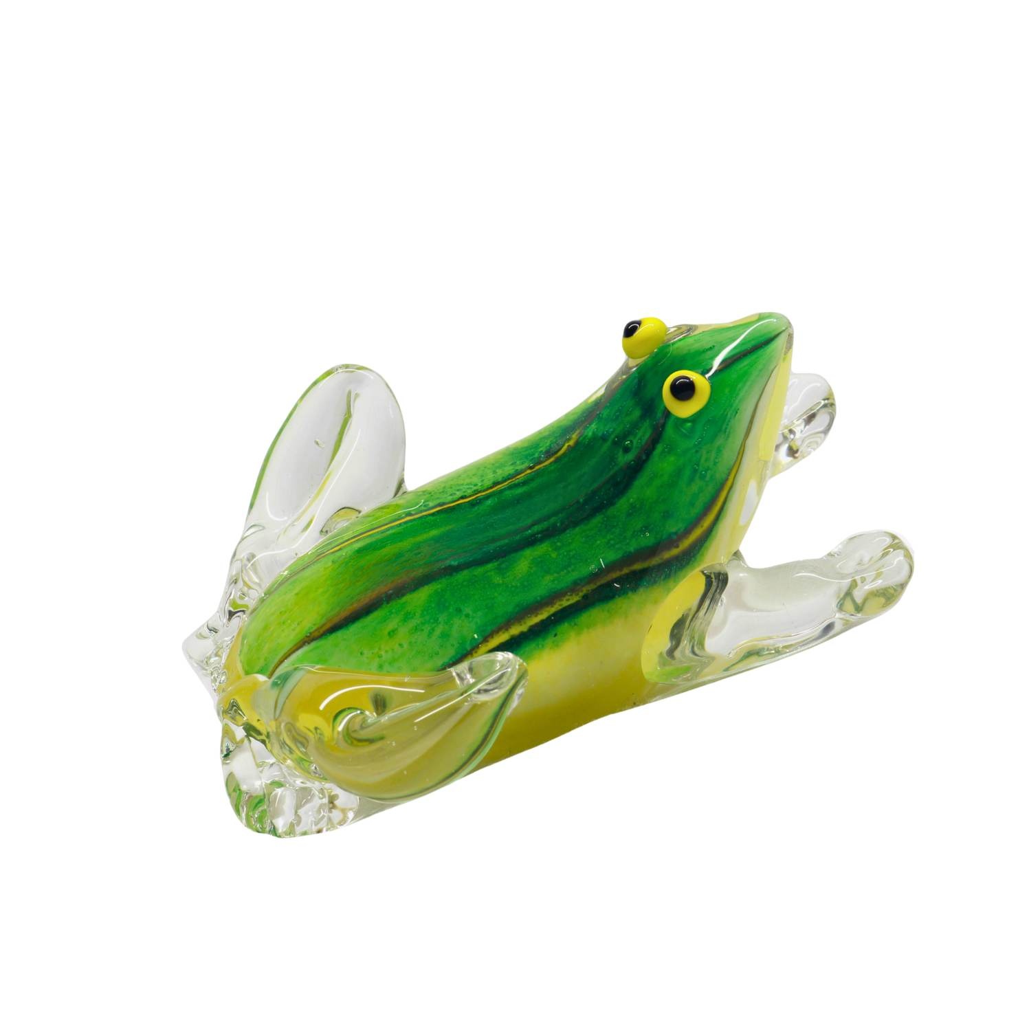 ZIBO HANDBLOWN ART GLASS - GREEN FROG | KENJASPER, FROGS, HAND MADE ART ...