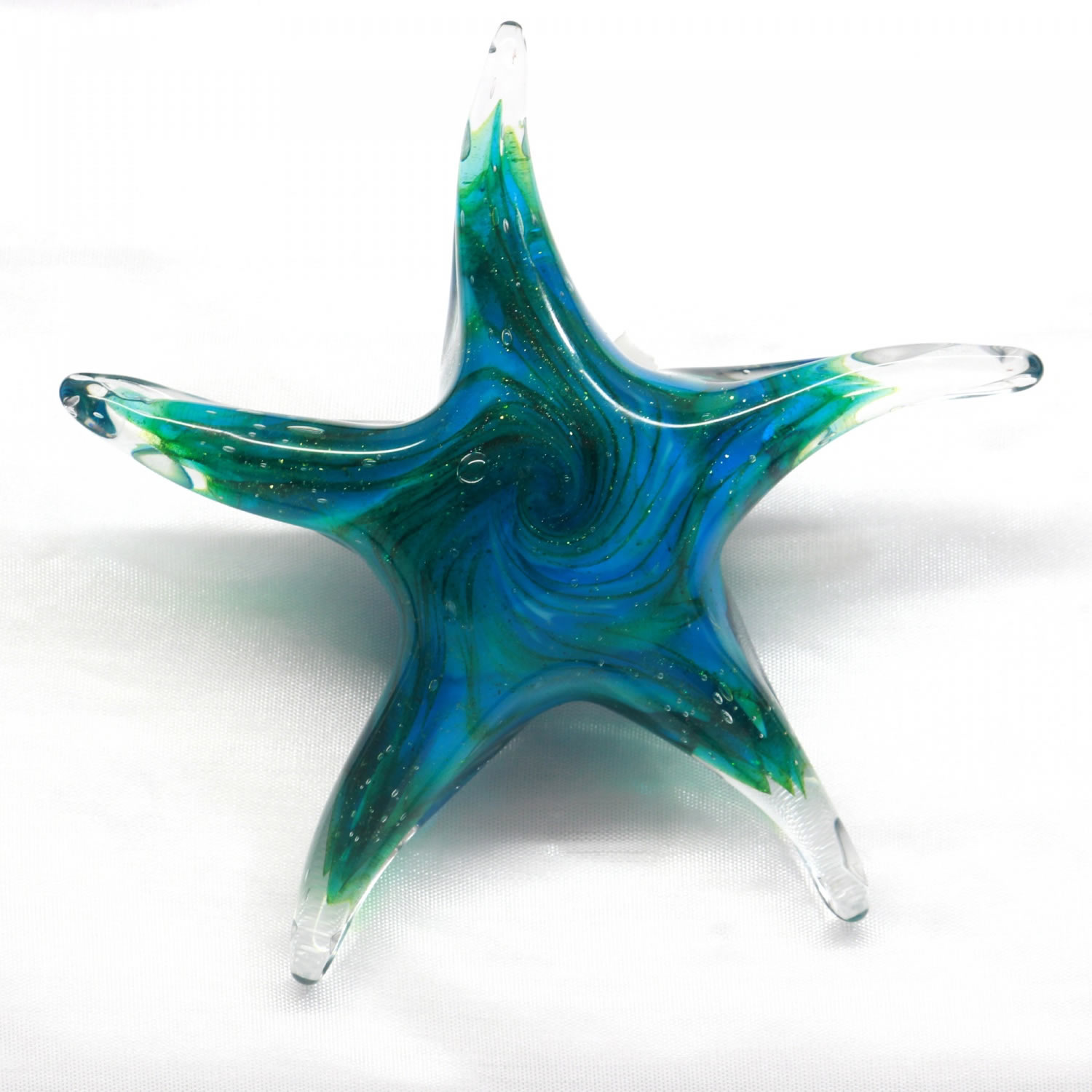GREEN STARFISH | KENJASPER, STARFISH, HAND MADE ART GLASS FIGURINES ...