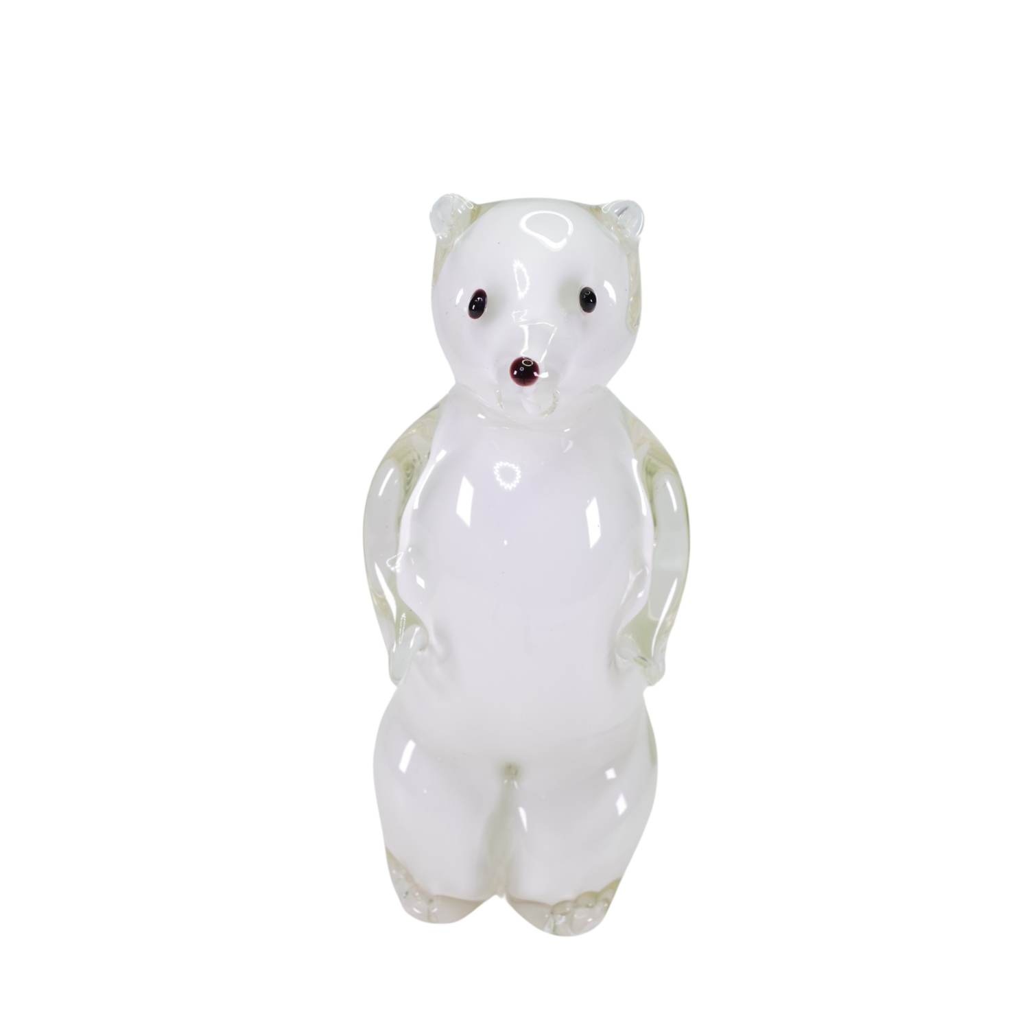 ZIBO HANDBLOWN ART GLASS - STANDING POLAR BEAR | ZIBO GLASS, BEARS ...