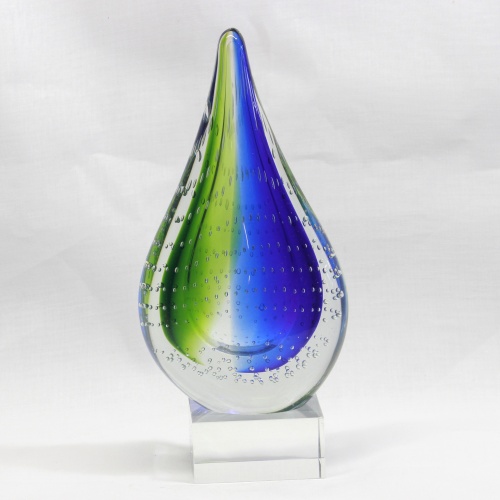 GLASS TEARDROP STATUE | KENJASPER, ABSTRACT, HAND MADE ART GLASS ...