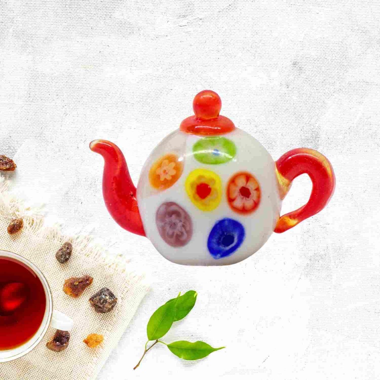 TEAPOT SET S/6 | KENJASPER, TEAPOTS, GLASS PAPER WEIGHTS, KENJASPER ...