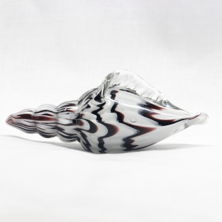 MINI BLUE AND BROWN SHELL | KENJASPER, SEA SHELL, HAND MADE ART GLASS ...